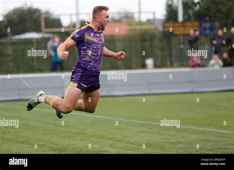 Connor Bailey Of Newcastle Thunder Celebrates During The Betfred