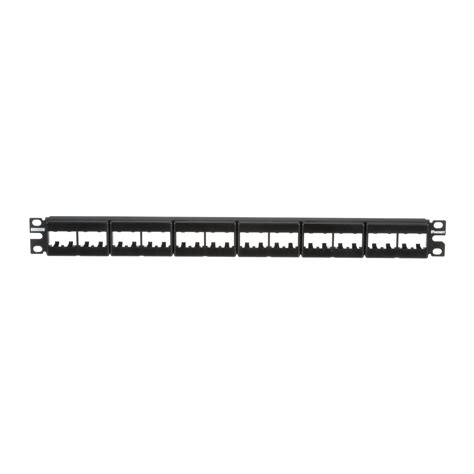 PANDUIT CPP24WBLY 24 Port Mini Com Modular Patch Panels With Labels Black
