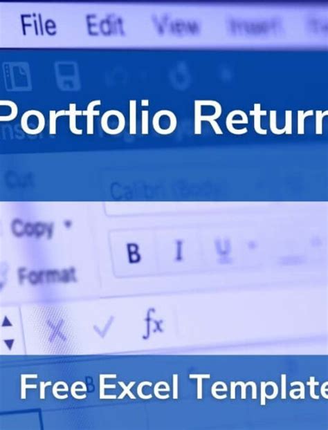 Portfolio Return Excel Template 365 Financial Analyst
