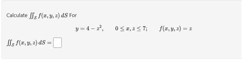 Solved Calculate Sf X Y Z DS Chegg Com