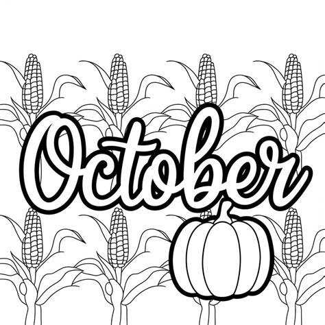 October Coloring Pages Coloringlib