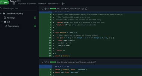 Algorithm Reverse By Sczsca · Pull Request 1197 · Thealgorithmsjavascript · Github