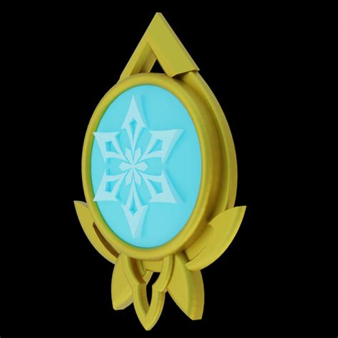 Stl File Cryo Sumeru Vision Genshin Impact・3d Printable Model To Download・cults