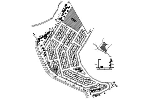 Subdivision Planning Layout In Autocad Dwg Format