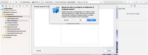 Creating A Sidebar Menu Using Swrevealviewcontroller In Swift