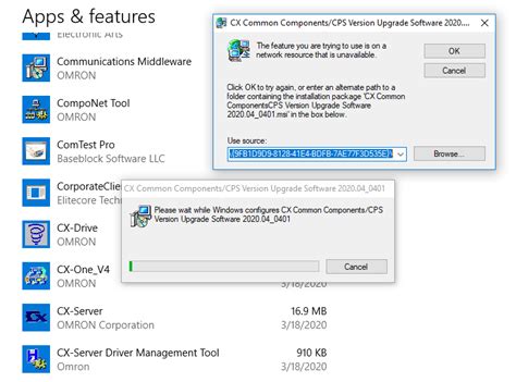 CX Common Components CPS Upgrade Fail CX Programmer MrPLC