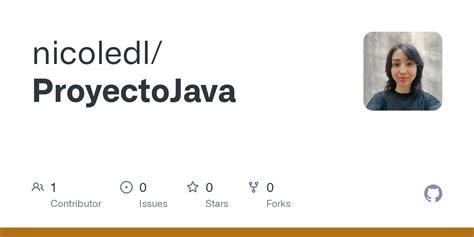 GitHub Nicoledl ProyectoJava