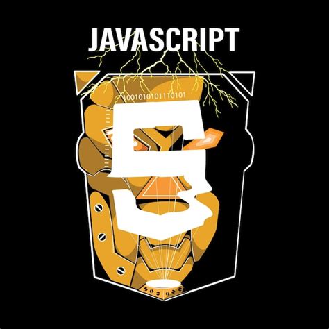 Premium Vector Javascript Robot Web Technology Shield Web Site