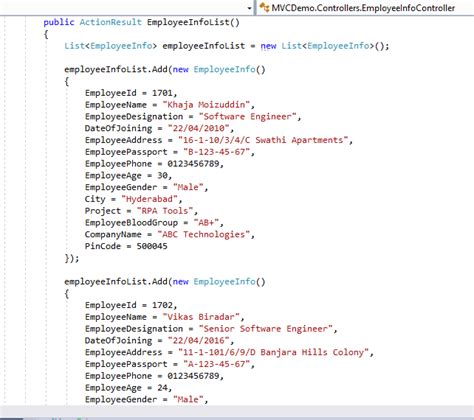Models In Asp Net Mvc