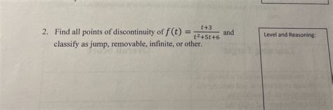 2 find all points of discontinuity of f t t 3 t 2 5 t 6 and
