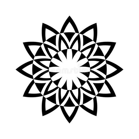 Abstract Decorative Radial Circle Pattern Round Design Element Stock Vector Illustration Of