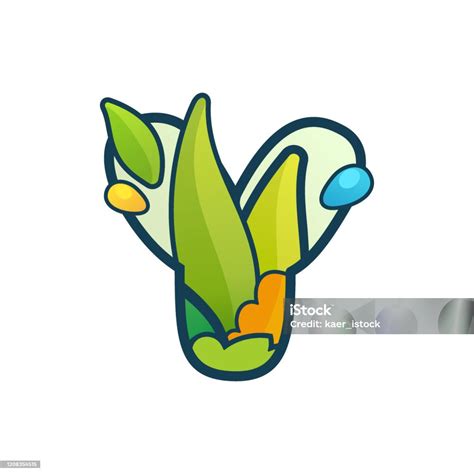 Y 문자 에코 로고와 녹색 잎과 이슬 방울 꽃 나무에 대한 스톡 벡터 아트 및 기타 이미지 꽃 나무 꽃 식물 꽃무늬 Istock