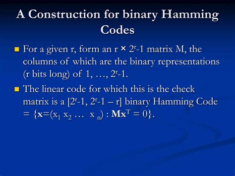 Hamming Codes Ppt Programming Languages Computing Hamming Codes Ppt Programming Languages Computing