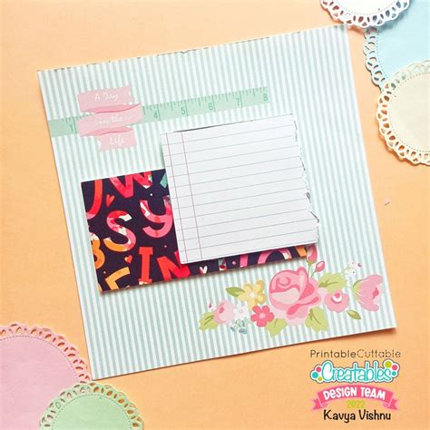 Cute First Day Of School Scrapbook Page