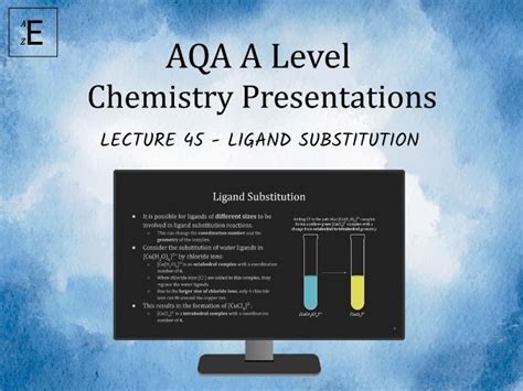 Aqa A Level Chemistry Lecture 45 Ligand Substitution Reactions