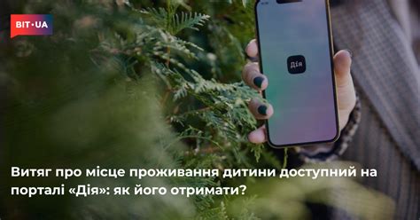 Витяг про місце проживання дитини доступний на порталі «Дія Bit Ua