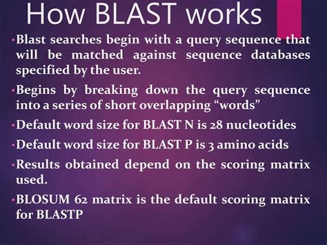 Blast Features Typesalgorithm Working Etc Pptx