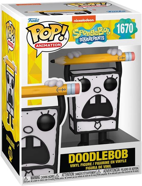 Amazon com Funko Pop אנימציה בובספוג מכנסמרובע יום השנה ה 25 Doodlebob צעצועים ומשחקים