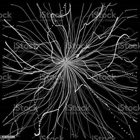 추상 과학 또는 기술 배경 동적 입자 배열입니다 벡터 일러스트입니다 3차원 형태에 대한 스톡 벡터 아트 및 기타 이미지 3차원 형태 가능성 가리기 Istock