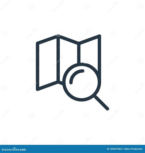 Map Vector Icon Isolated On White Background Outline Thin Line Map Icon For Website Design And