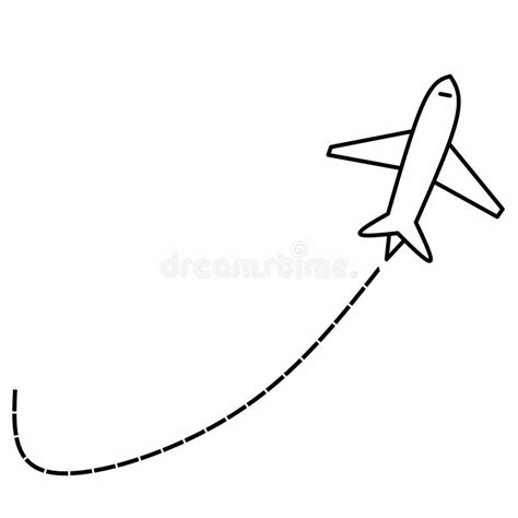 Airplane Track Map Location Isometric Icon Vector Illustration Stock