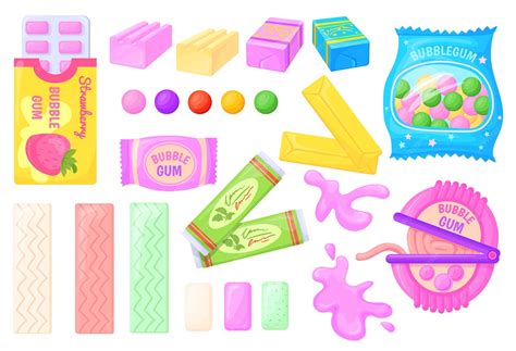 Premium Vector Chewing Dragee Gummy Macula Bubblegum In Container