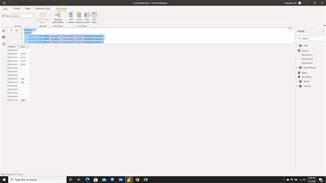 counting blank rows for multiple columns dax calculations