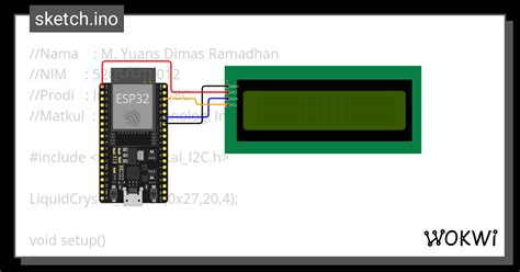 Praktik Menampilkan Teks Pada Lcd Wokwi Esp32 Stm32 Arduino Simulator