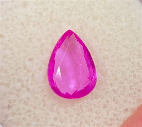 Pink Bubble Gum Sapphire 10 X 7 Mm Pear Natural Earth Mined
