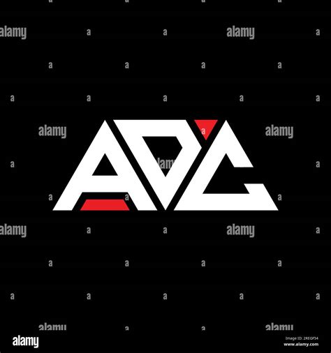 ADC Triangle Letter Logo Design With Triangle Shape ADC Triangle Logo Design Monogram ADC