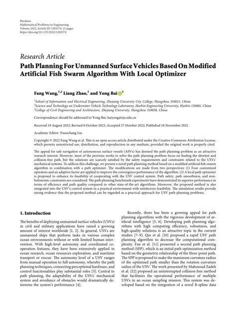 Pdf Path Planning For Unmanned Surface Vehicles Based On Modified