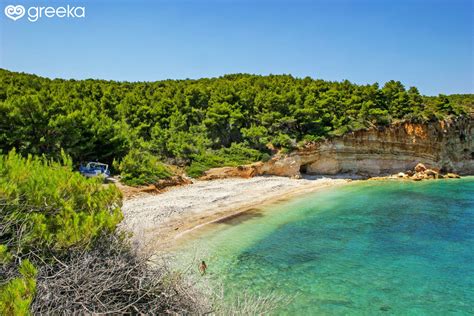 Alonissos Spartines Beach Map Greeka