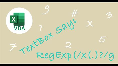 Vba Textboxa Sadece Sayı Girişi Regexp Tam Sayı Ve Ondalıklı Sayı