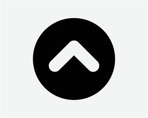 Round Up Arrow Icon North Upward Upload Circle Circular Button Point
