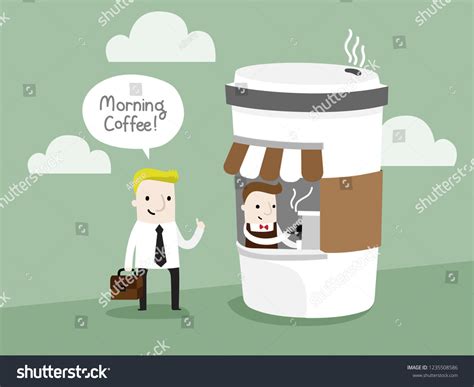 Morning Coffee Vector Illustration Stock Vector Royalty Free