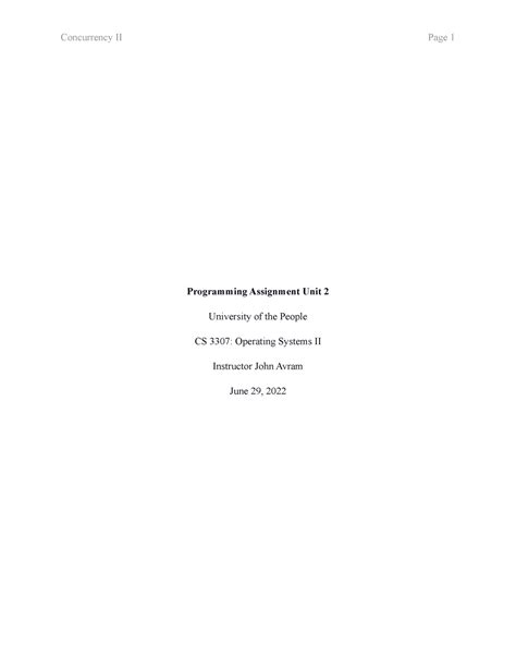 written assign unit 2 unit 8 concurrency ii page 1 programming