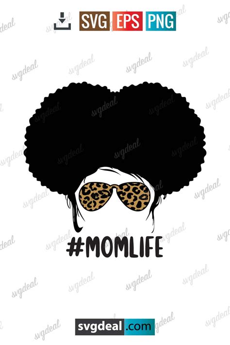 Free Afro Mom Life Svg