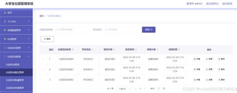 基于vue的大学生社团管理系统的设计与实现 Javamysql万字文档ppt系统源码数据库 调试基于vue技术的青年联谊管理