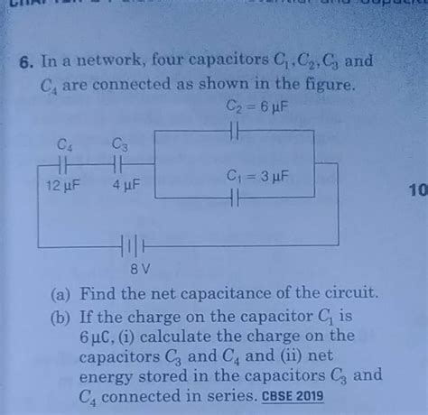 In A Network Four Capacitors C {1} C {2} C {3} And C {4} Are Connected