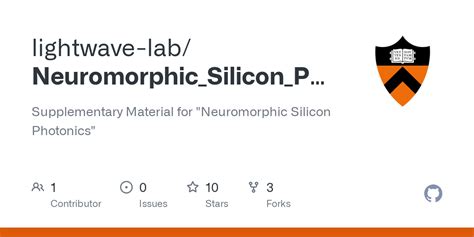 Github Lightwave Labneuromorphicsiliconphotonics Supplementary Material For Neuromorphic