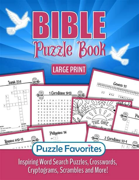 Bible Puzzle Book Large Print Inspiring Bible Verse Word Search