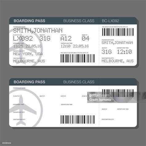 Blank Boarding Pass Template