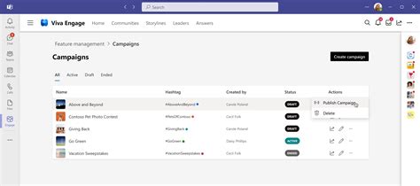 Set Up Official Campaigns In Viva Engage Microsoft Learn
