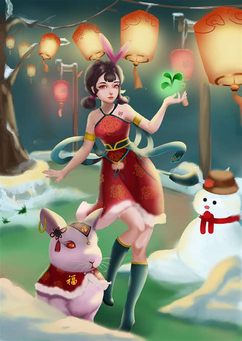 卯兔迎春 森蘭 站酷zcool