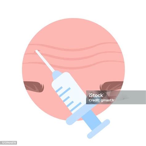 이마 라인 진피 히알루론산 필러 회춘 주입 의료 미용 절차 얼굴 피부 안티 에이징 미용 개념 개념에 대한 스톡 벡터 아트 및 기타 이미지 Istock
