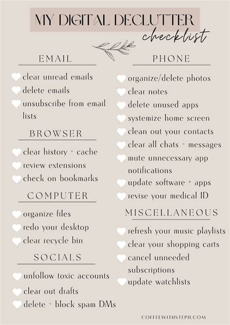 The Ultimate Digital Declutter Checklist To Embrace Minimalism Artofit
