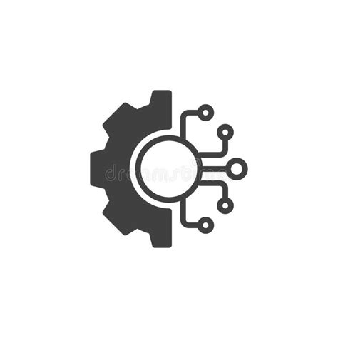 Digital Technology Vector Icon Stock Vector Illustration Of Tech Solid 317244304