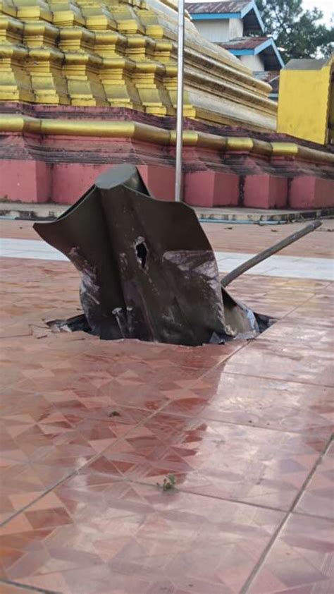 မင်းတပ်မြို့ပေါ်ရှိ ဘုရားစေတီ၊ ကျောင်းနှင့် လူနေရပ်ကွက်များကို စစ်ကောင