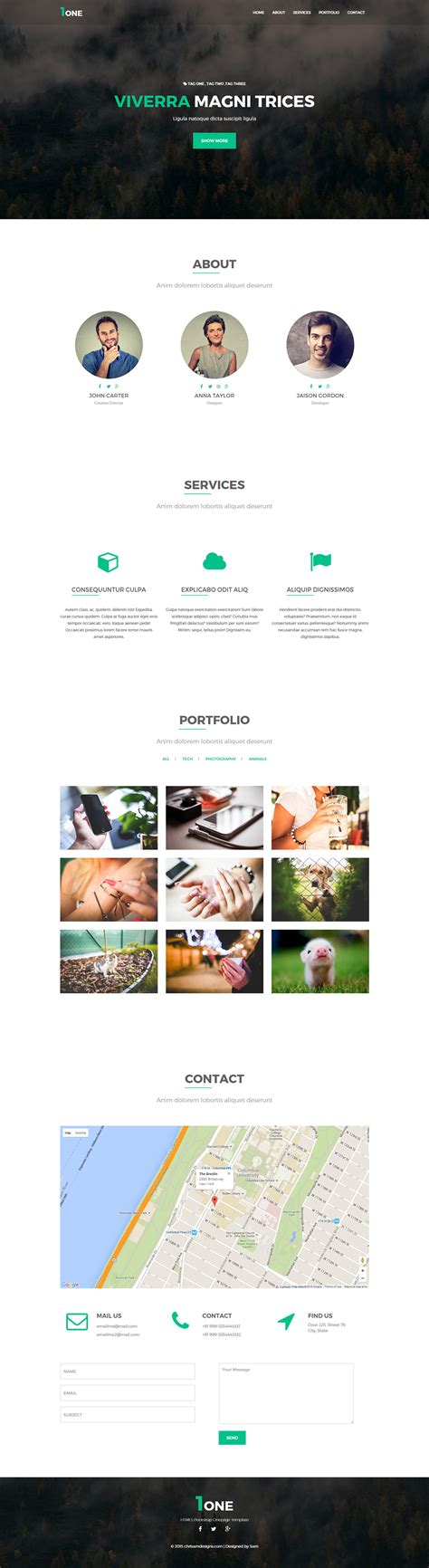 one html5 onepage bootstrap template on behance