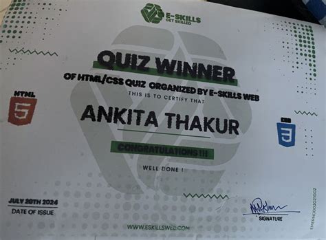 Ankita Thakur On Linkedin Webdevelopment Html Css Eskills